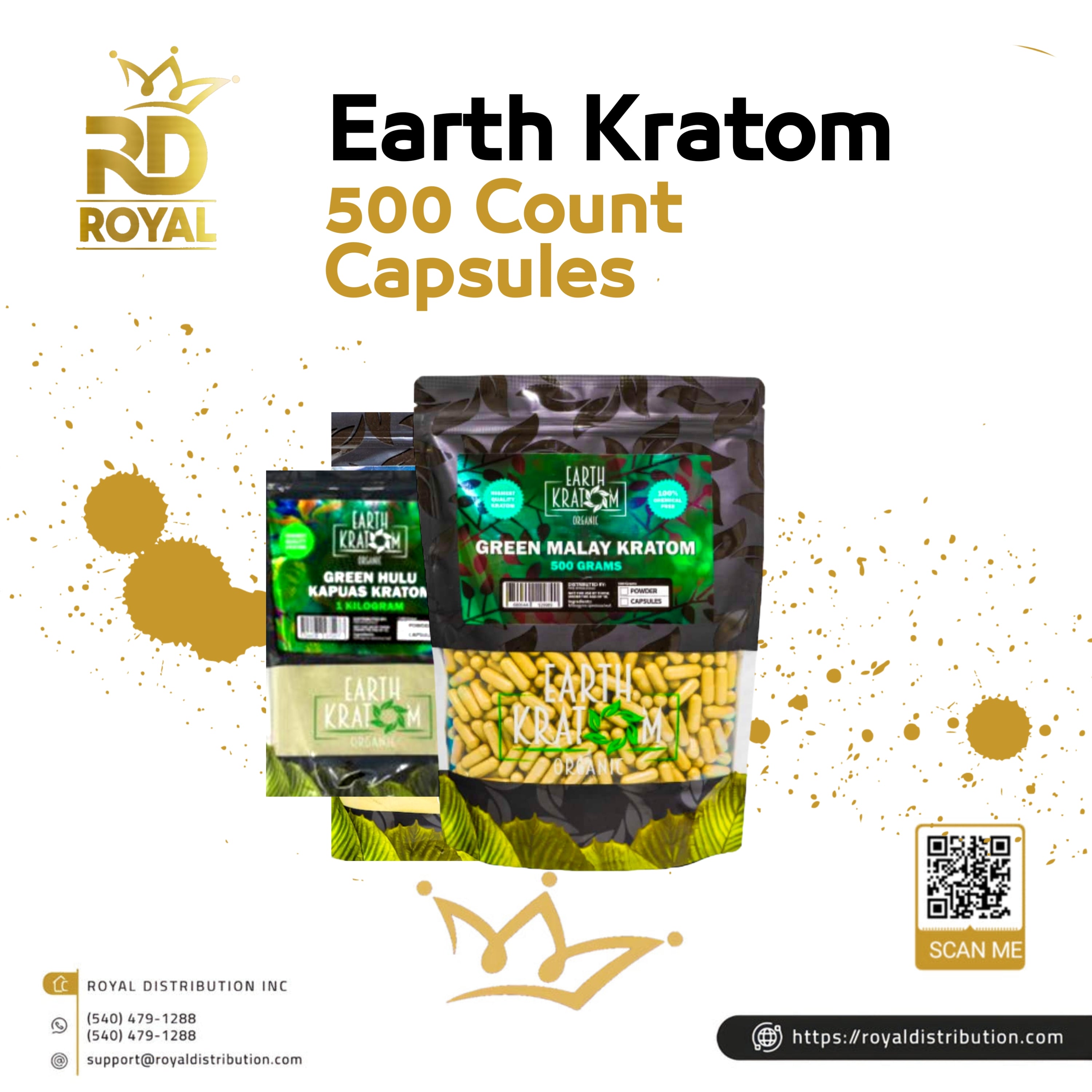 Earth Kratom 500 Gram (1/2kg) Powder – Royal Distribution Inc