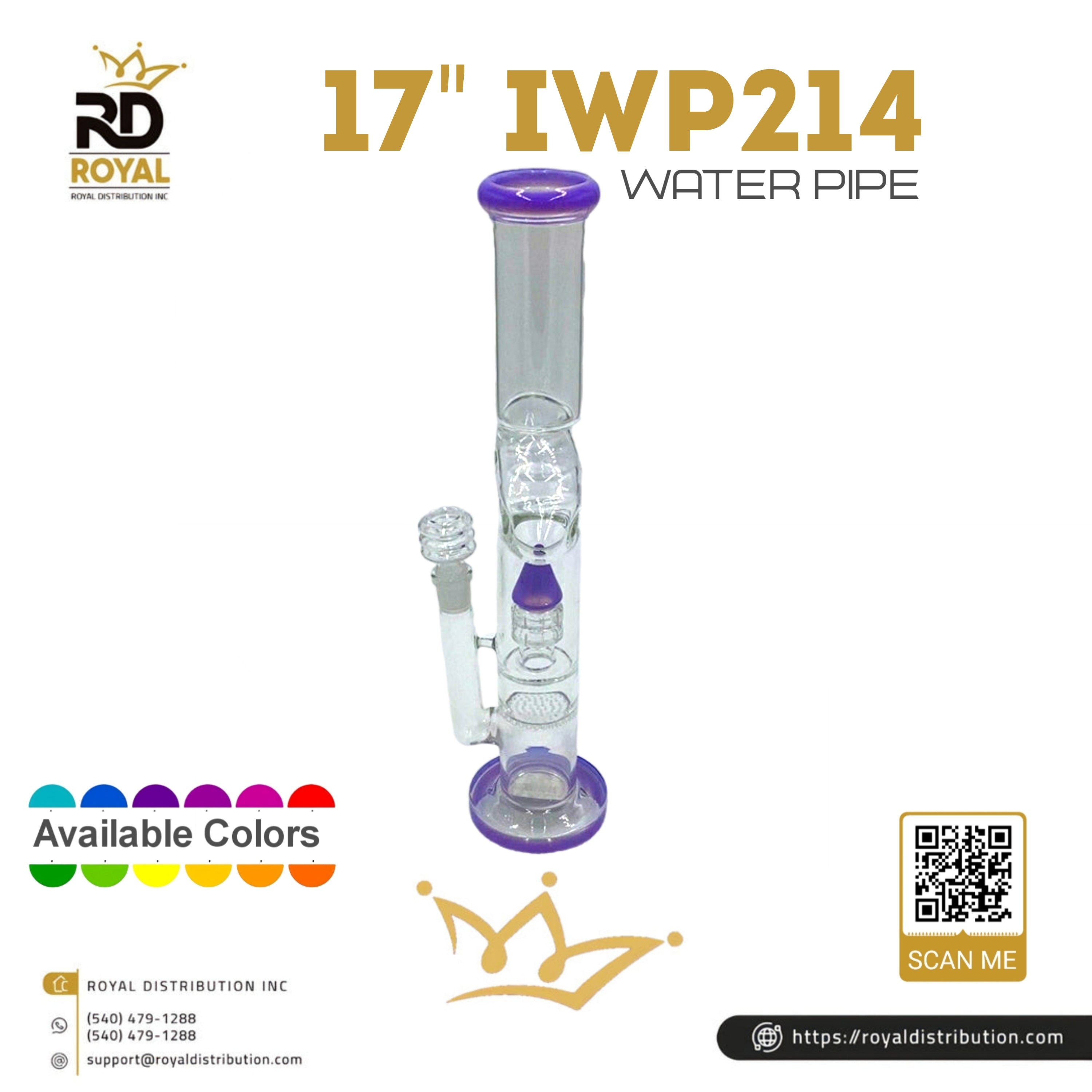 17" IWP214 Water Pipe – Royal Distribution Inc