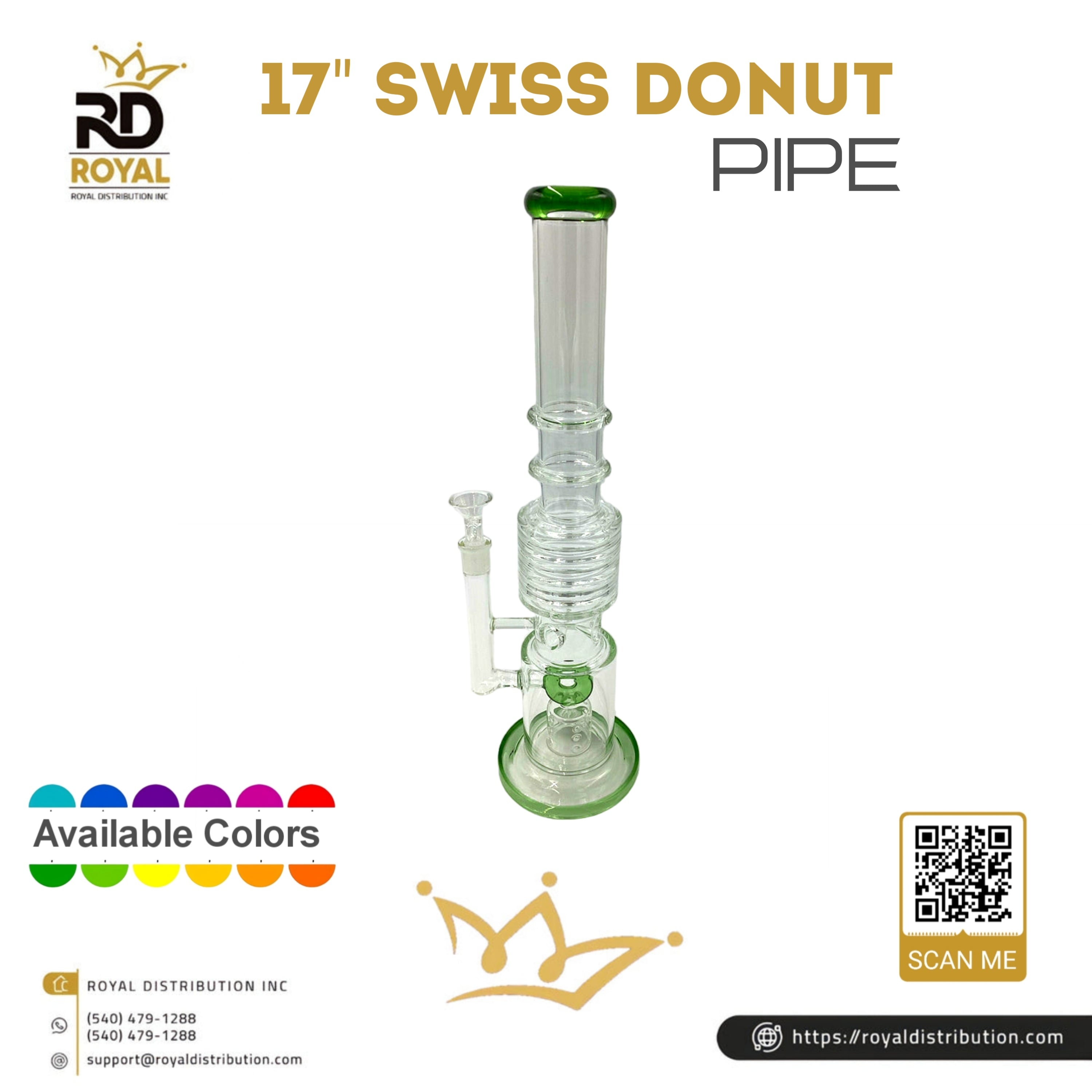 17" Swiss Donut Pipe – Royal Distribution Inc