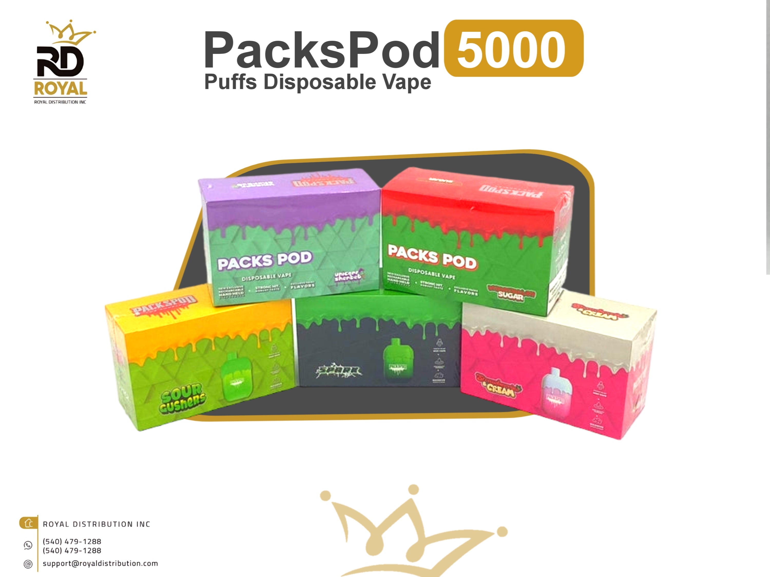 PacksPod 5000 Puffs Disposable Vape – Royal Distribution Inc