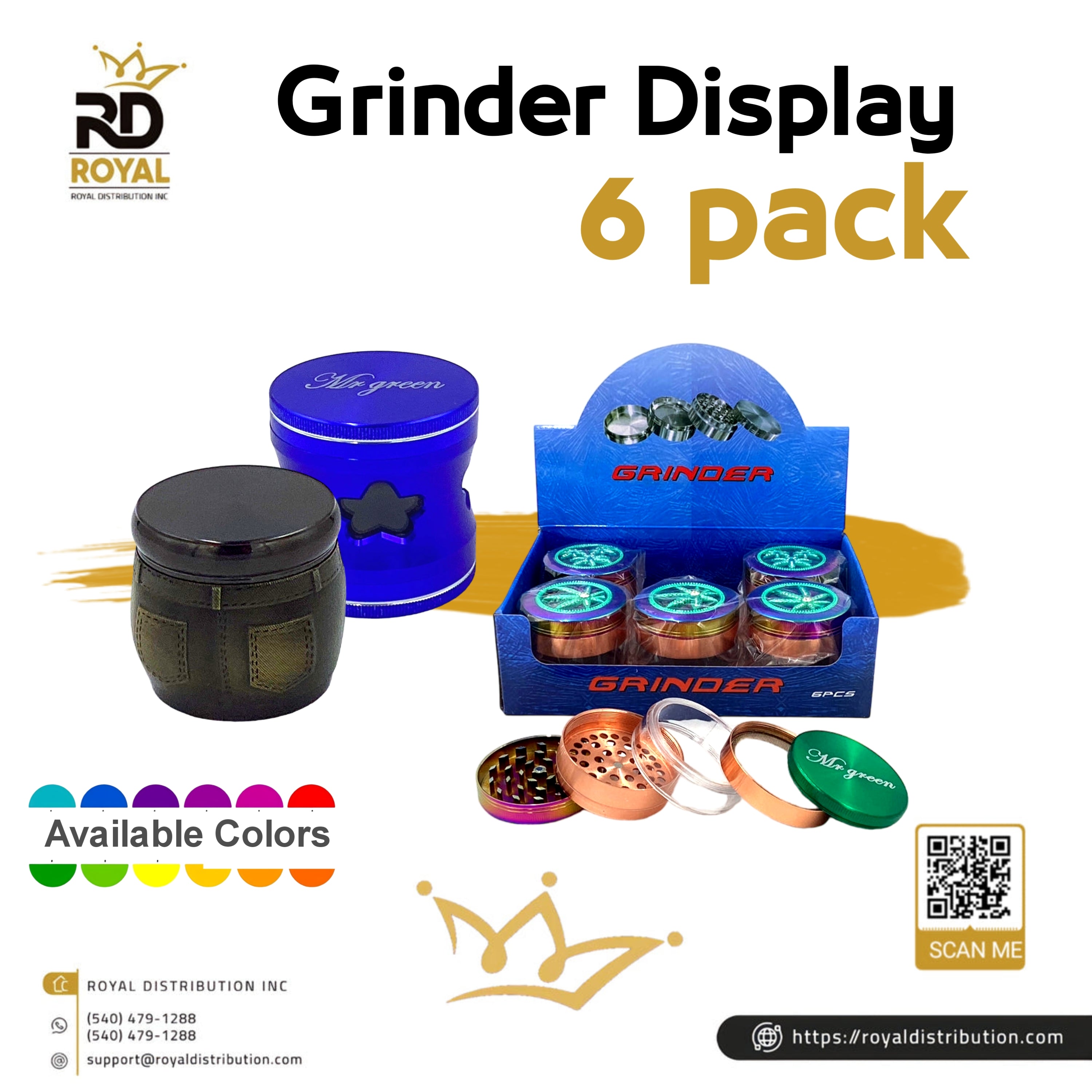 Grinder Display 6 pack – Royal Distribution Inc