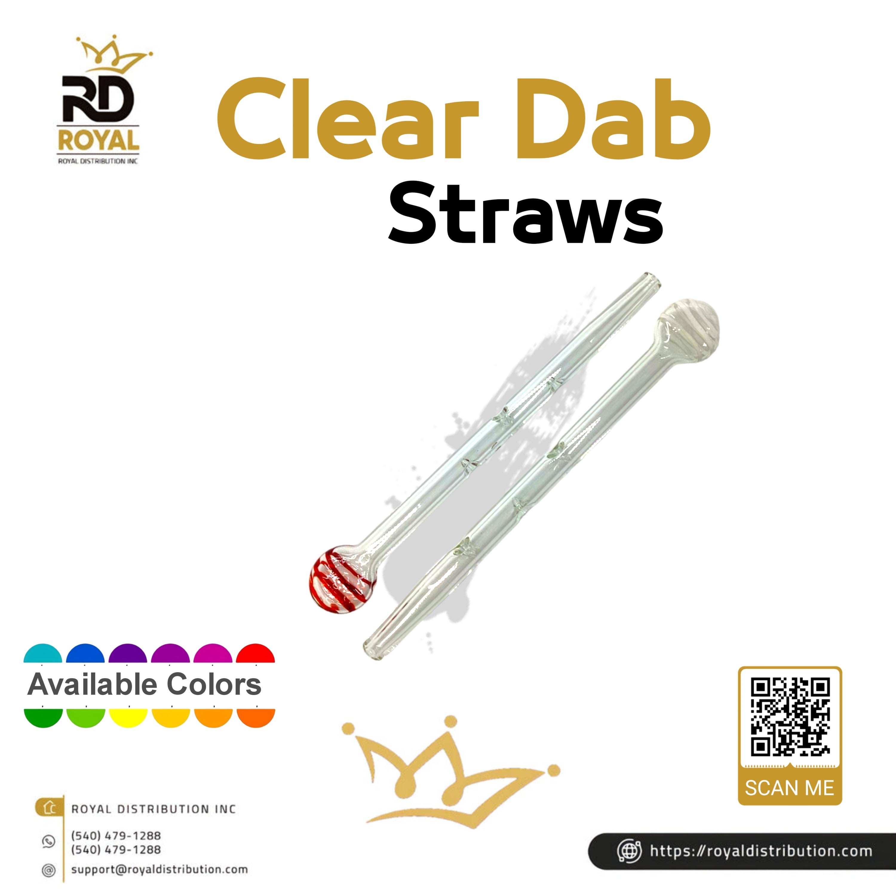 Clear Dab Straws – Royal Distribution Inc