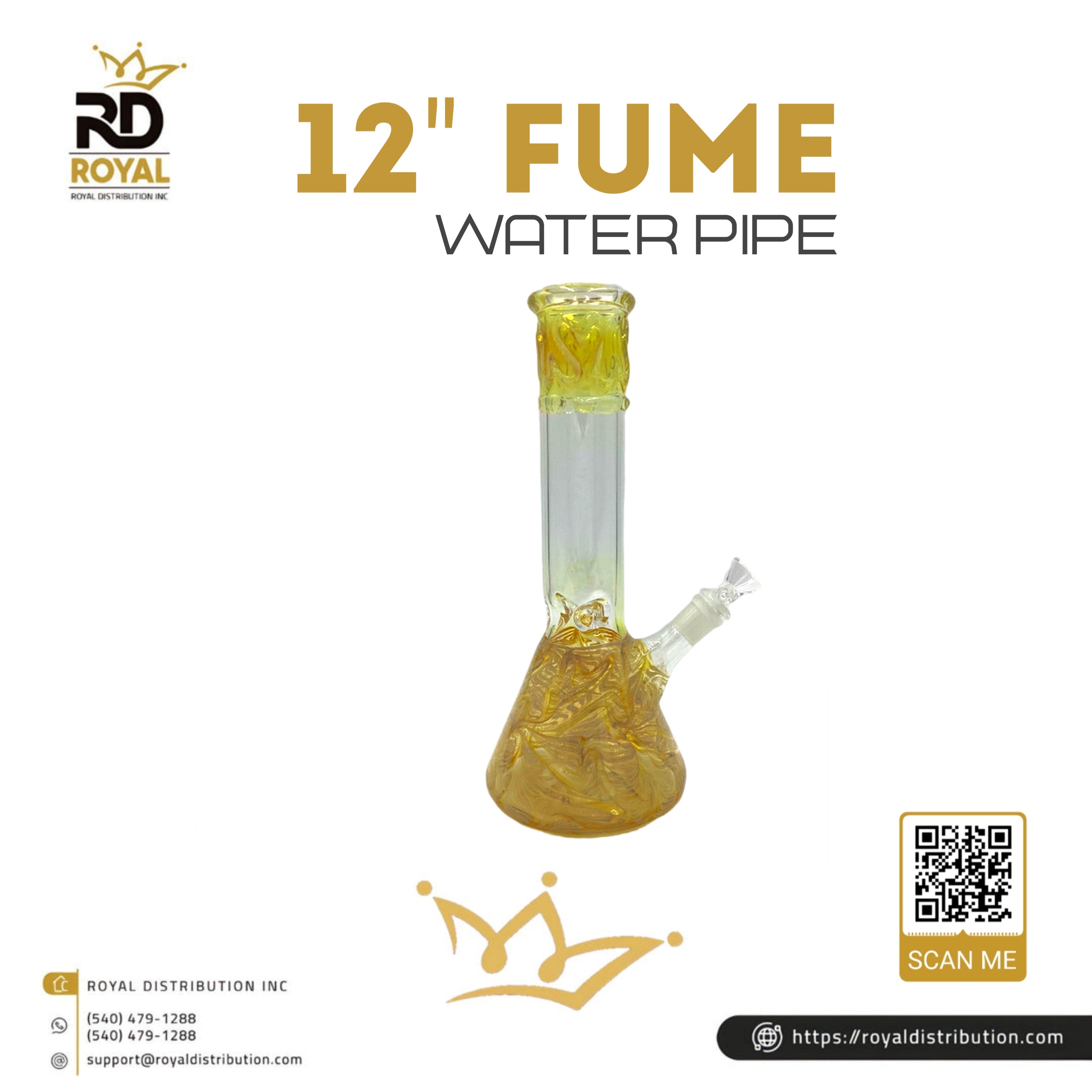 12" Fume Water Pipe – Royal Distribution Inc