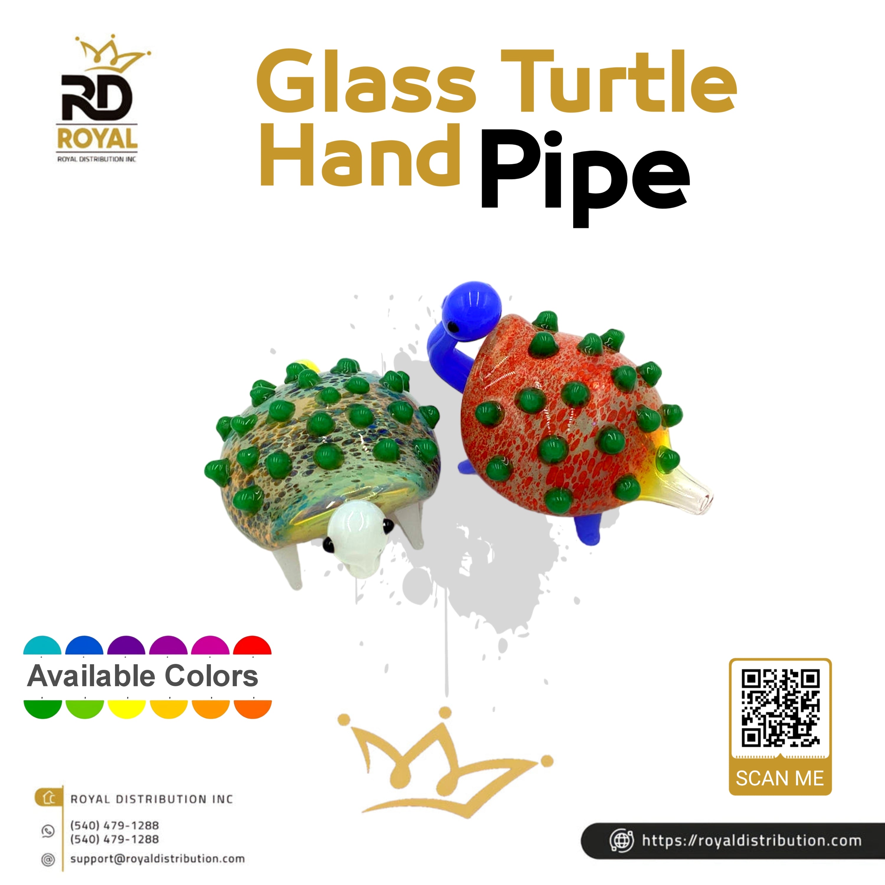 Glass Turtle Hand Pipe – Royal Distribution Inc